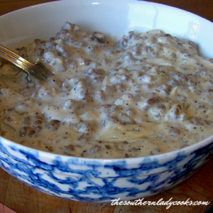 HAMBURGER CREAMED GRAVY OR SOS - The Southern Lady Cooks