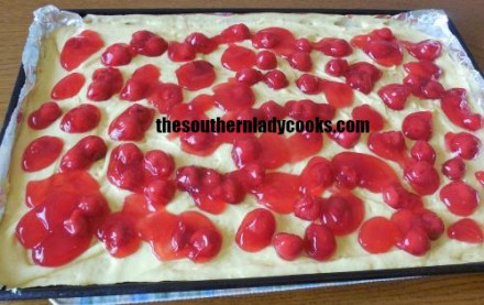 CHERRY DESSERT CAKE BARS - The Southern Lady Cooks