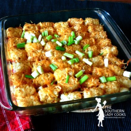 TATER TOT CASSEROLE - The Southern Lady Cooks