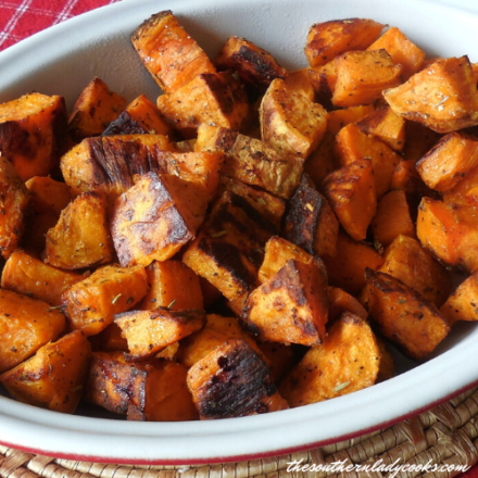 SPICY ROASTED SWEET POTATOES - The Southern Lady Cooks