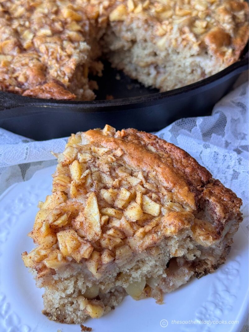 IRON SKILLET APPLE CAKE - The Southern Lady Cooks - ChicagoMerchCo