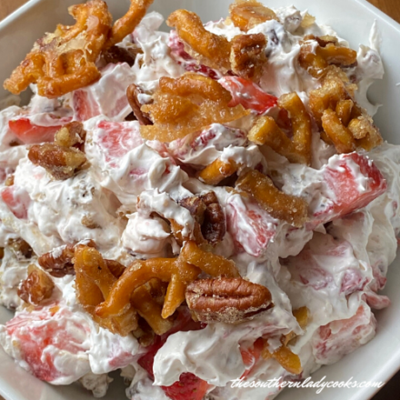 STRAWBERRY PRALINE SALAD - The Southern Lady Cooks