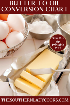 BUTTER TO OIL CONVERSION CHART - The Southern Lady Cooks