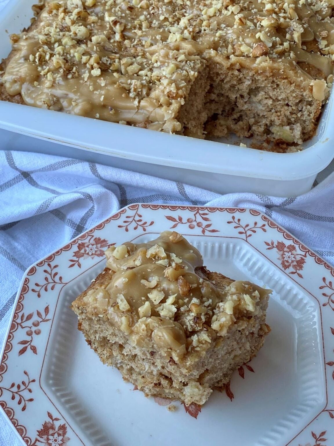 APPLE WALNUT CAKE WITH MAPLE FROSTING - The Southern Lady Cooks