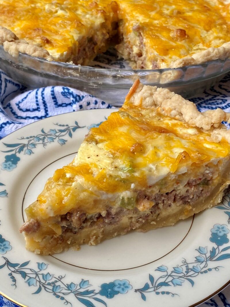 Cheesy Sausage Quiche - Dine Ca