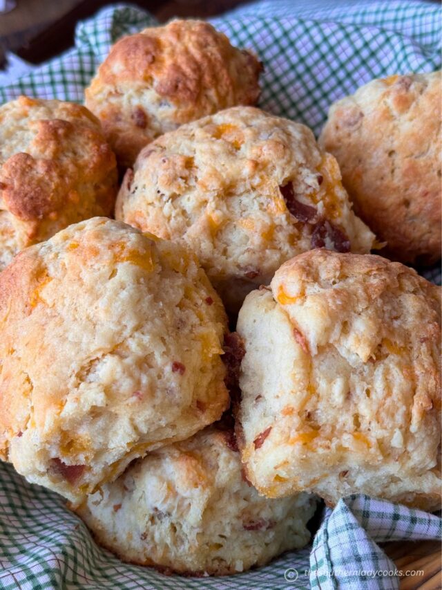 MAPLE BACON CHEDDAR BISCUITS - The Southern Lady Cooks